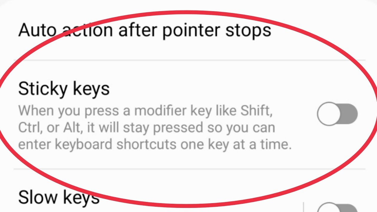 How To Turn ON/OFF Sticky keys in Samsung Phones - YouTube