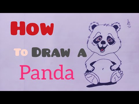 how to draw a panda 🐼 - YouTube