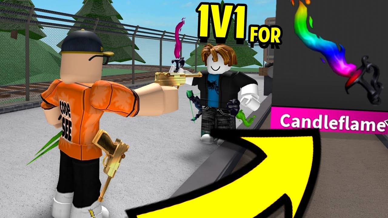 1v1 for Chroma Candleflame Godly in MM2!! 🤩 (Roblox Murder Mystery 2 ...
