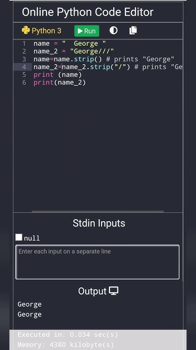 Strip Method Python Programming Developer Python Code Pythonprogramming Cleancode Codes