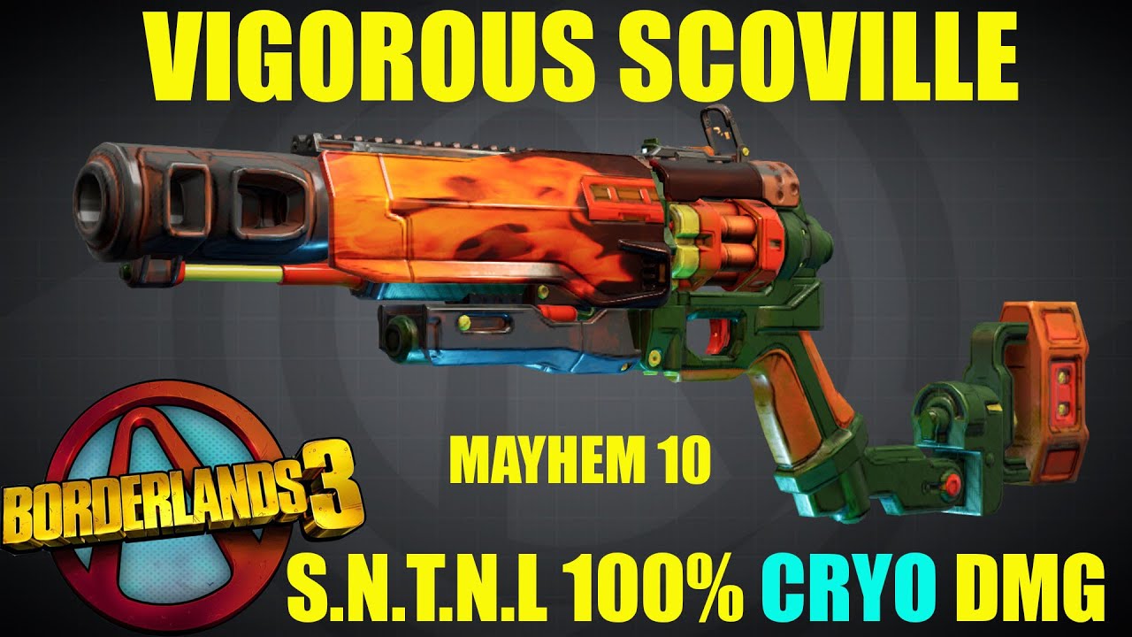 BL3 - LVL 65 - Vigorous Scoville - S.N.T.N.L 100% Cryo Dmg - Mayhem 10 ...