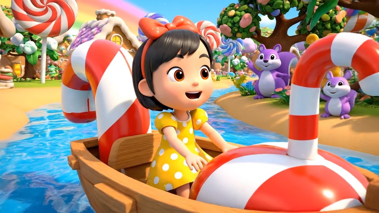 Row Row Row Your Boat to Candy Land 🍭🚤 | Sweet Adventure Nursery Rhyme ...