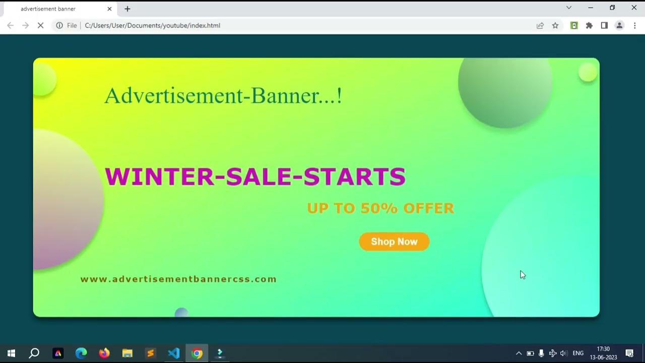 Ad banner design Html Css - YouTube