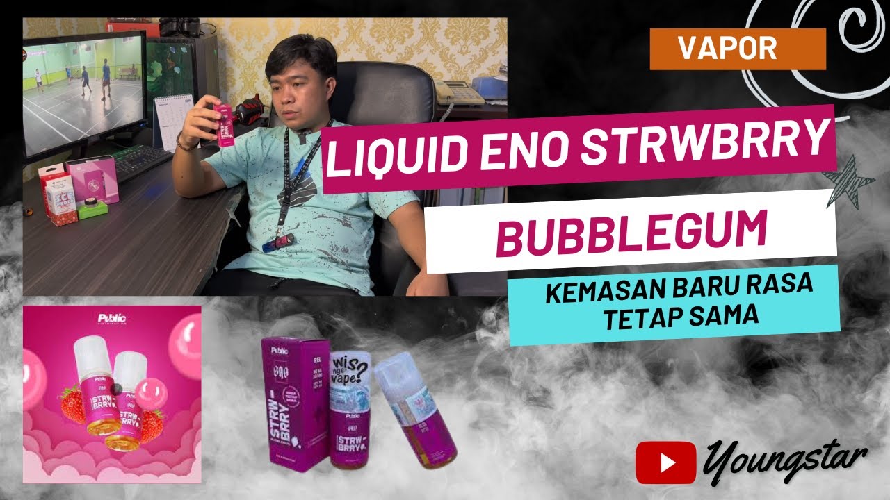 RIVIEW LIQUID SALTNIC ENO : RASA STROBERI BUBBLEGUM,, MANTAP TAPI KOK ...