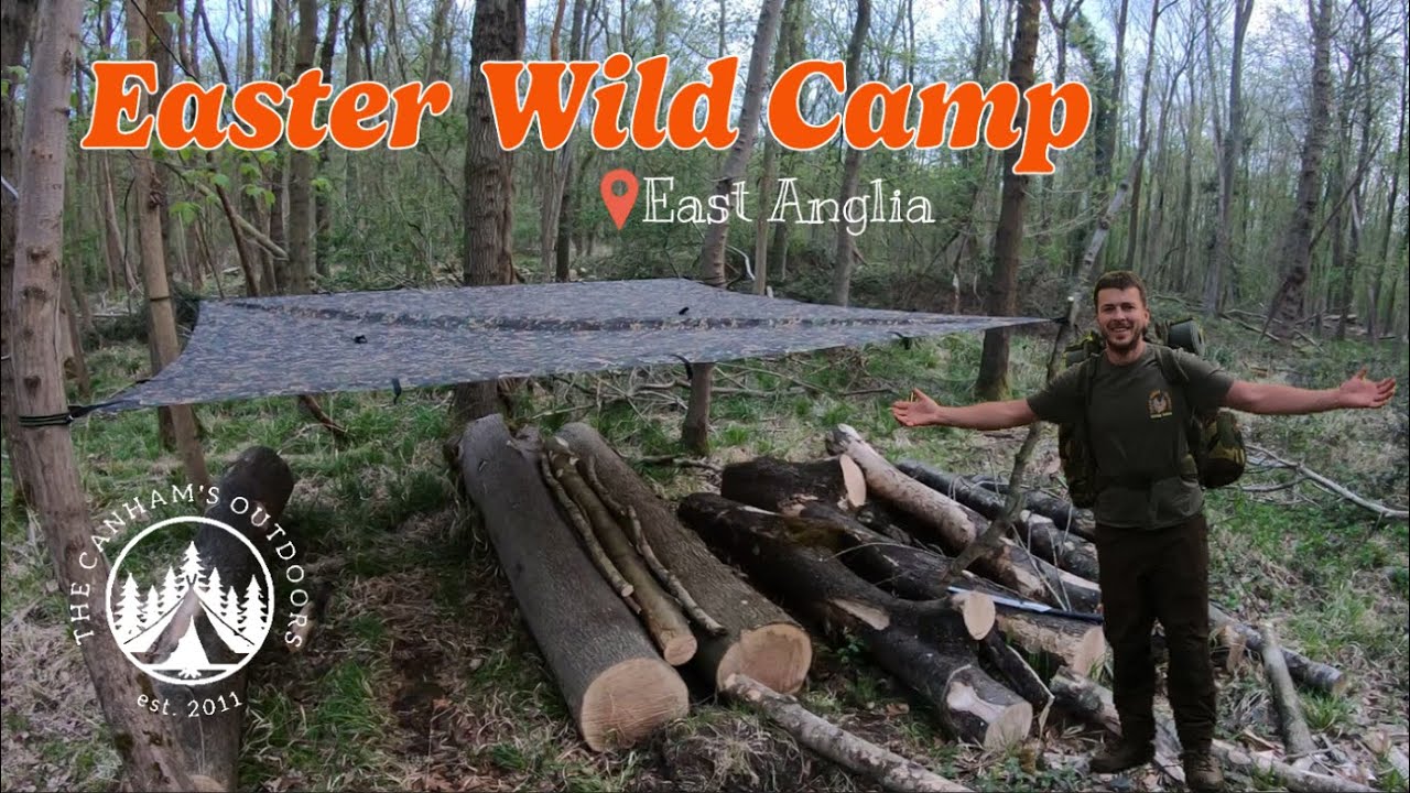 EASTER WILD CAMP UNDER A TARP (EAST ANGLIA) - YouTube