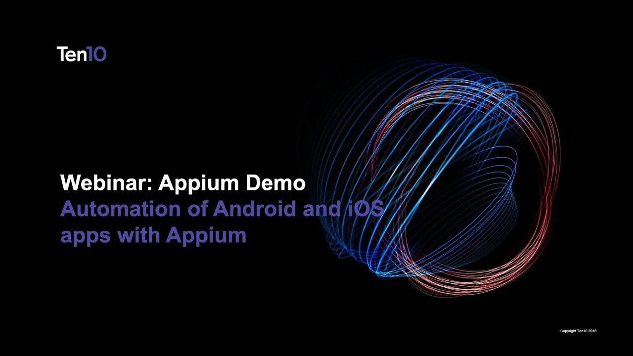 Ten10 Test Automation Appium Demo Webinar - YouTube