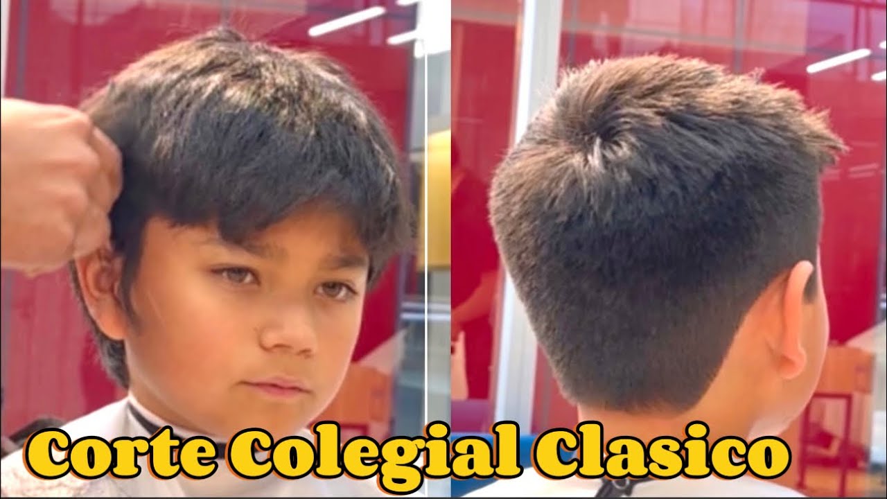 CORTE DE CABELLO CLÁSICO PARA NIÑO | Estilo colegial #tutorial #haircut ...
