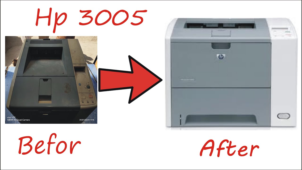 Old Printer Hp Laser jet 3005 restoration - YouTube