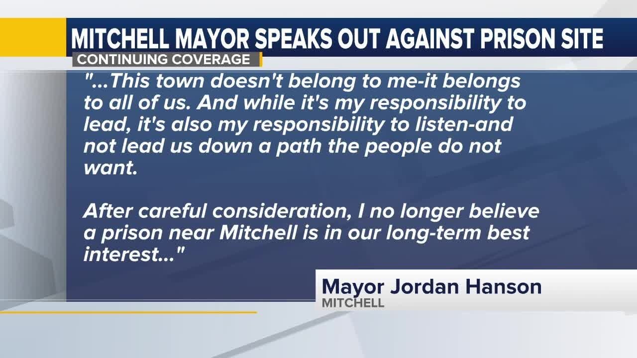 Mayor of Mitchell releases statement in opposition of new men’s prison ...