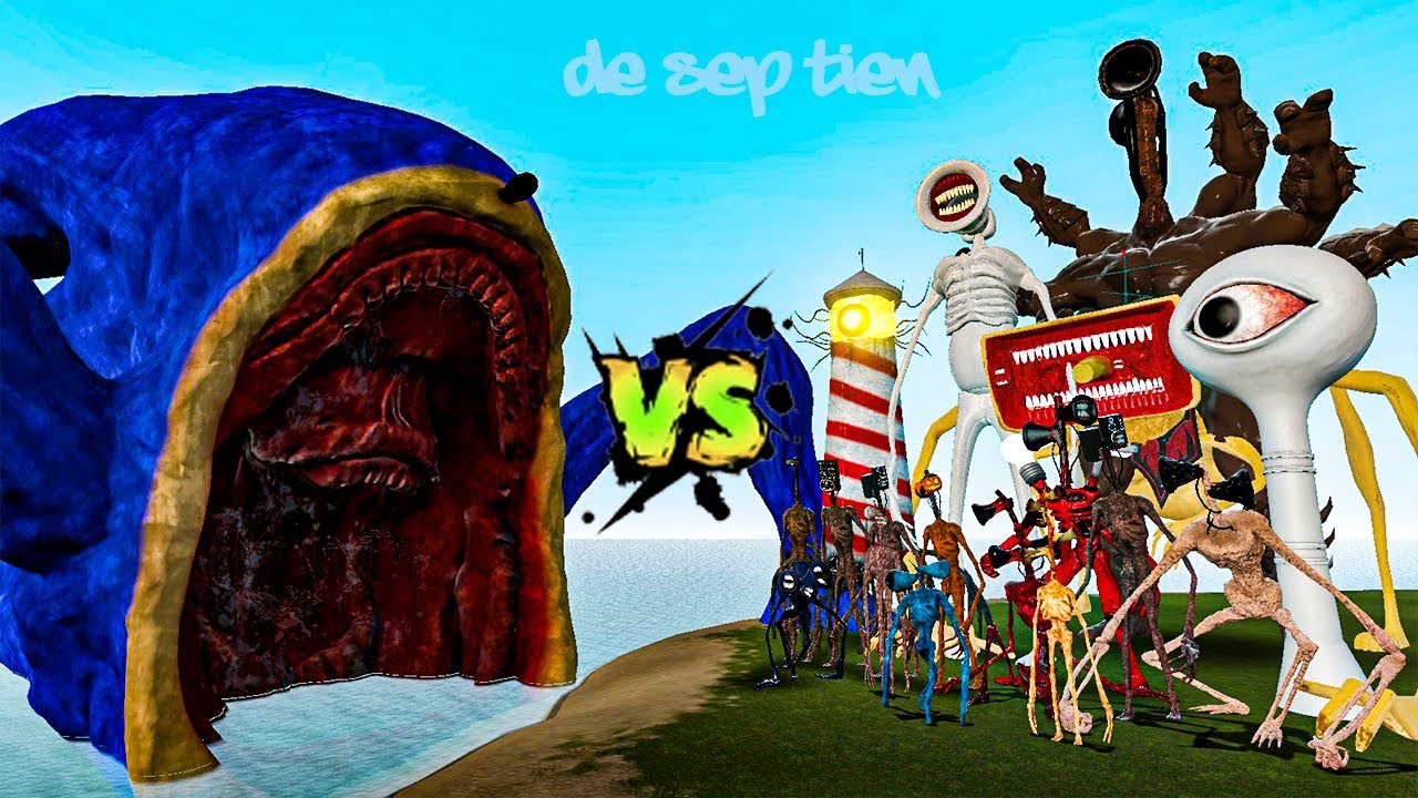 NEW SHIN SONIC SEA EATER VS ALL TREVOR HENDERSON CREATURES In Garry's ...