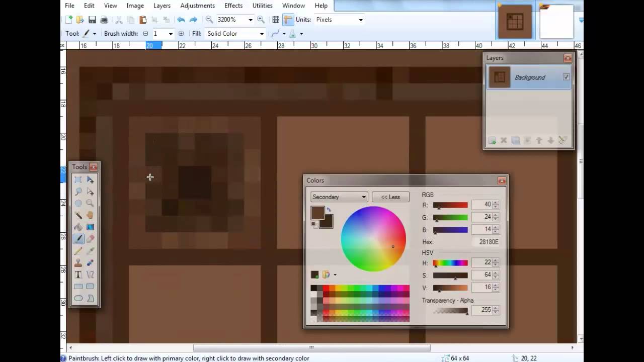 Minecraft Texture Timelapse- 64x64 Crafting Table - YouTube