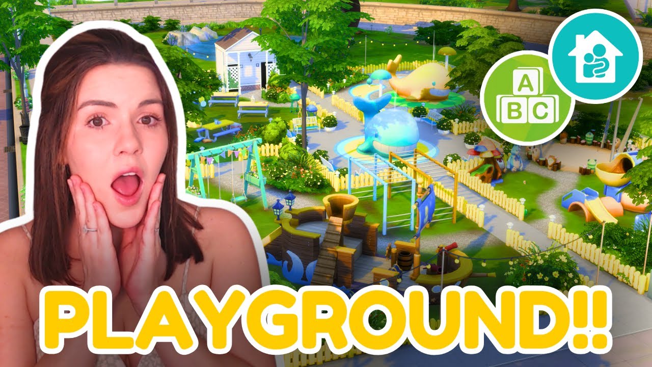Playground Build in The Sims 4 🛝 | ONLY Growing Together + Toddler ...