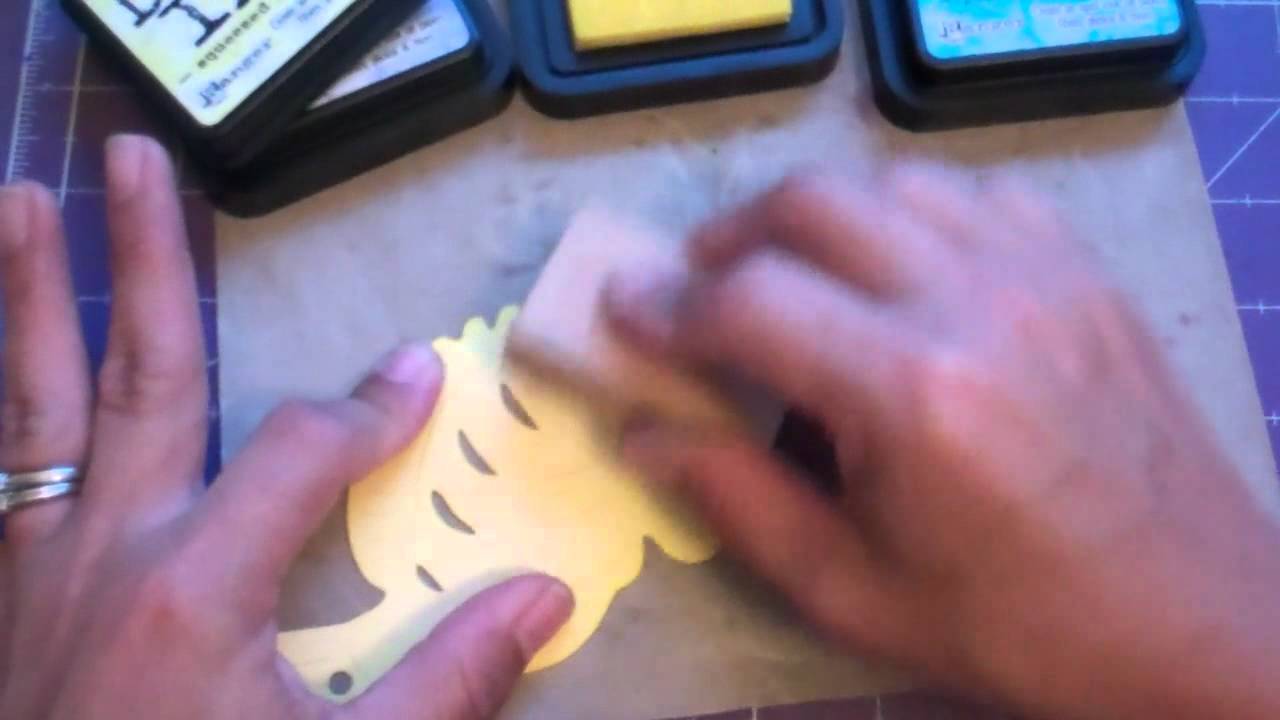 Distress Inks and Cricut-Heat embossing with Distress Ink - YouTube