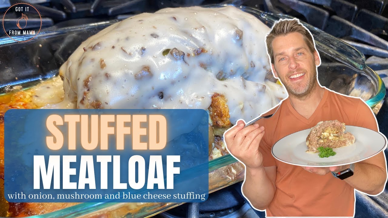 Meatloaf Recipe - classic meatloaf with mushroom, onion and blue cheese ...