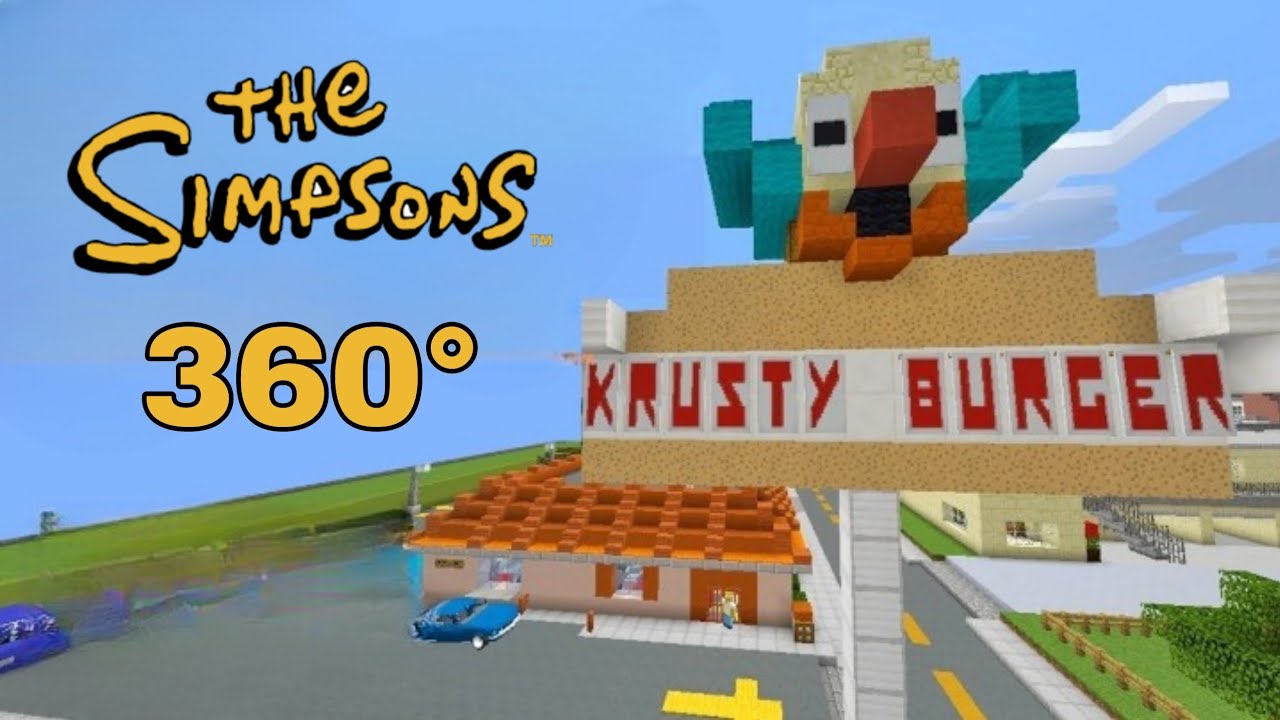 [360 video] The Simpsons Krusty Burger in Minecraft VR - YouTube
