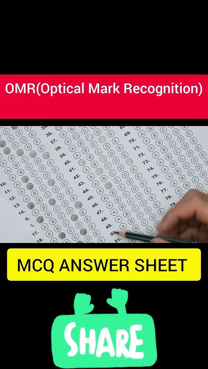 OMR (Optical Mark Recognition) || MCQ answer sheet - YouTube