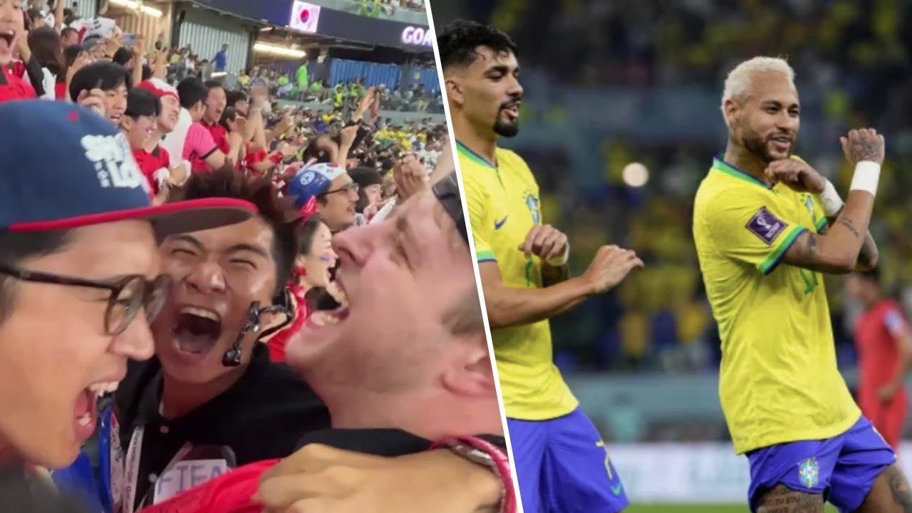 NEYMAR DANCING COULDN'T STOP THESE KOREAN FANS AT THE WORLD CUP - YouTube