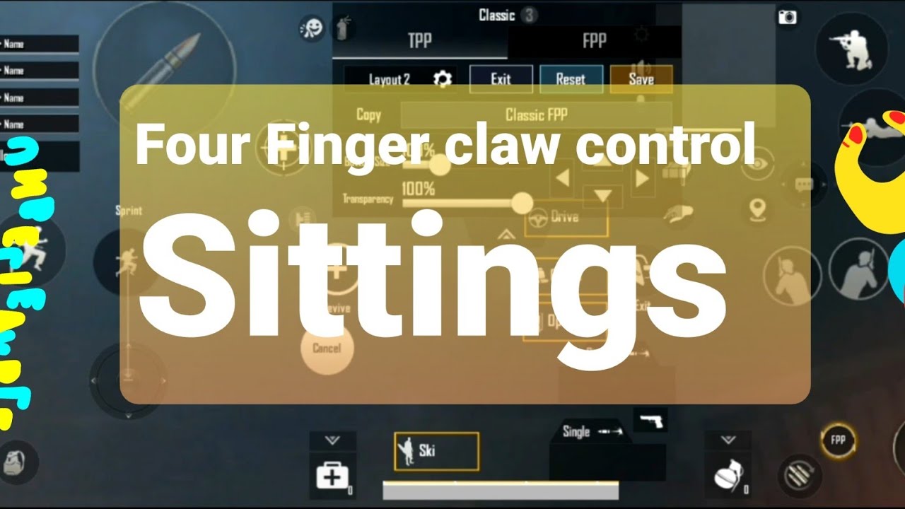 Four Finger claw control settings | PUBG Mobile - YouTube