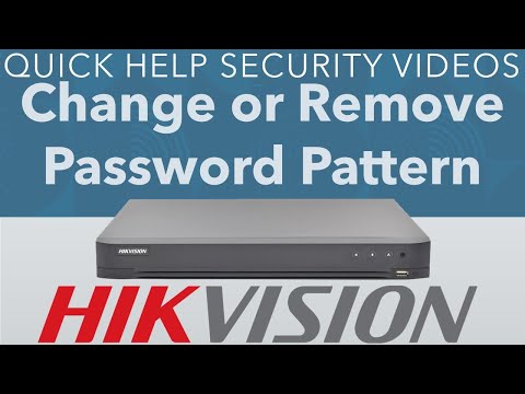 Hikvision DVR How to Change or Remove the Password Login Pattern - YouTube