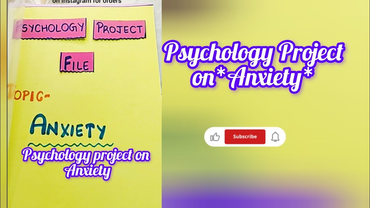 *Anxiety* | Psychology project on 'Anxiety' @CreativeIdeasbyPrachi # ...