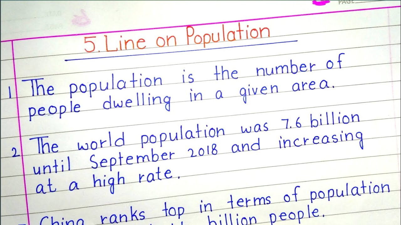 5 lines on Population in English || five line about population in ...