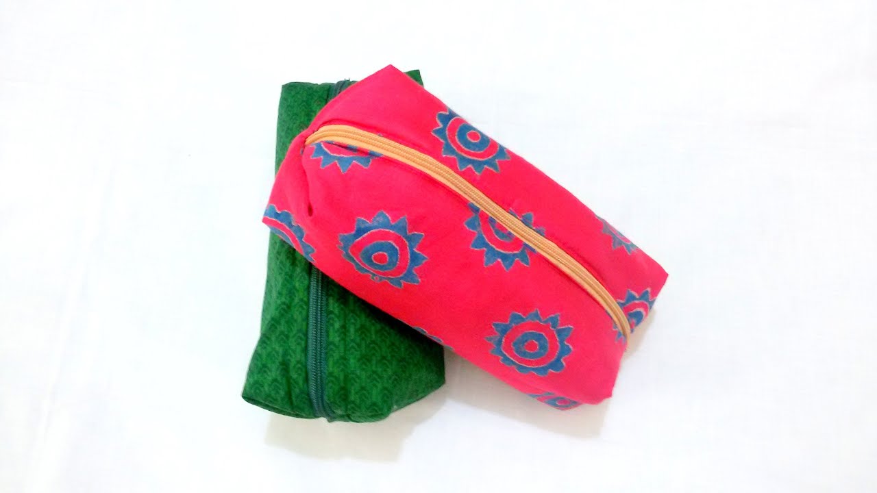 How to make Fabric Pouches at Home | Easy Sewing Project For Beginners ...