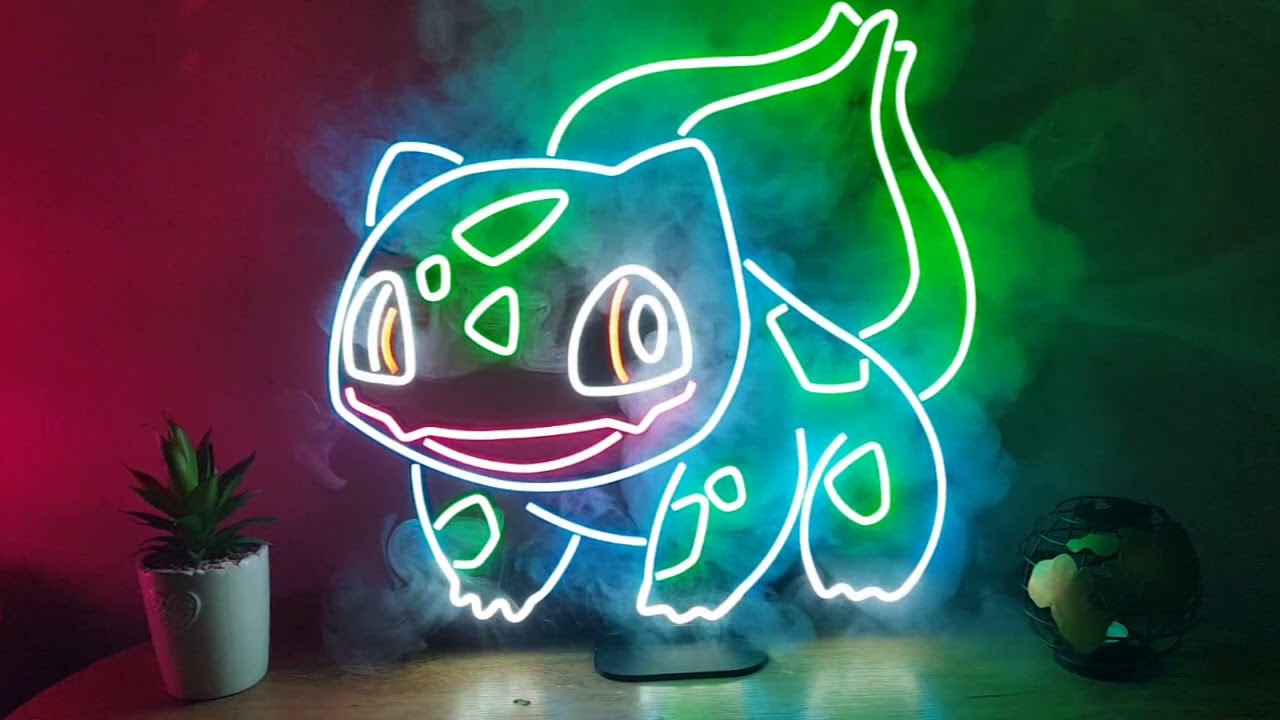 Bulbasaur Pokemon LED Neon Sign - YouTube