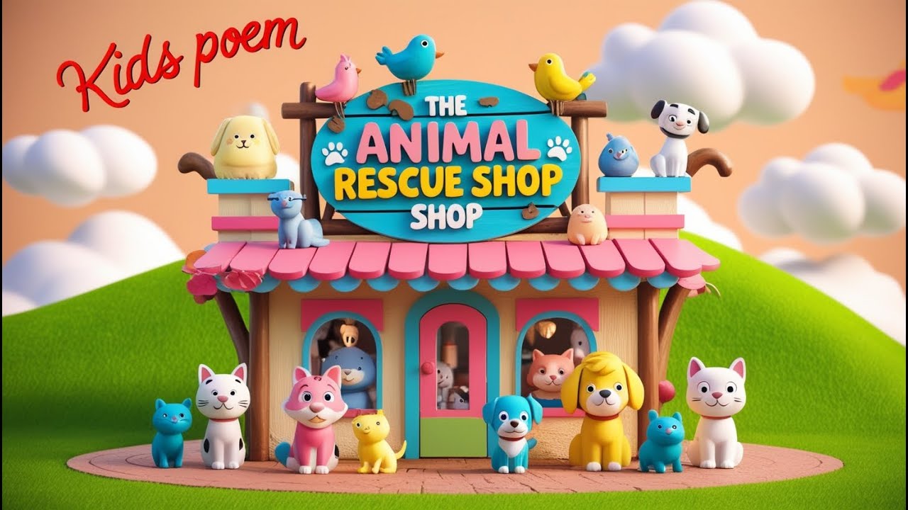 The Animal Rescue Shop - Kids Poem In English | Cartoon Land | - YouTube