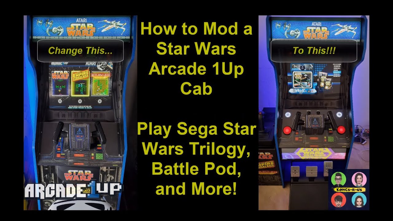 How to Mod: Stock Arcade1Up Star Wars Arcade Cab to Play Sega Star Wars ...