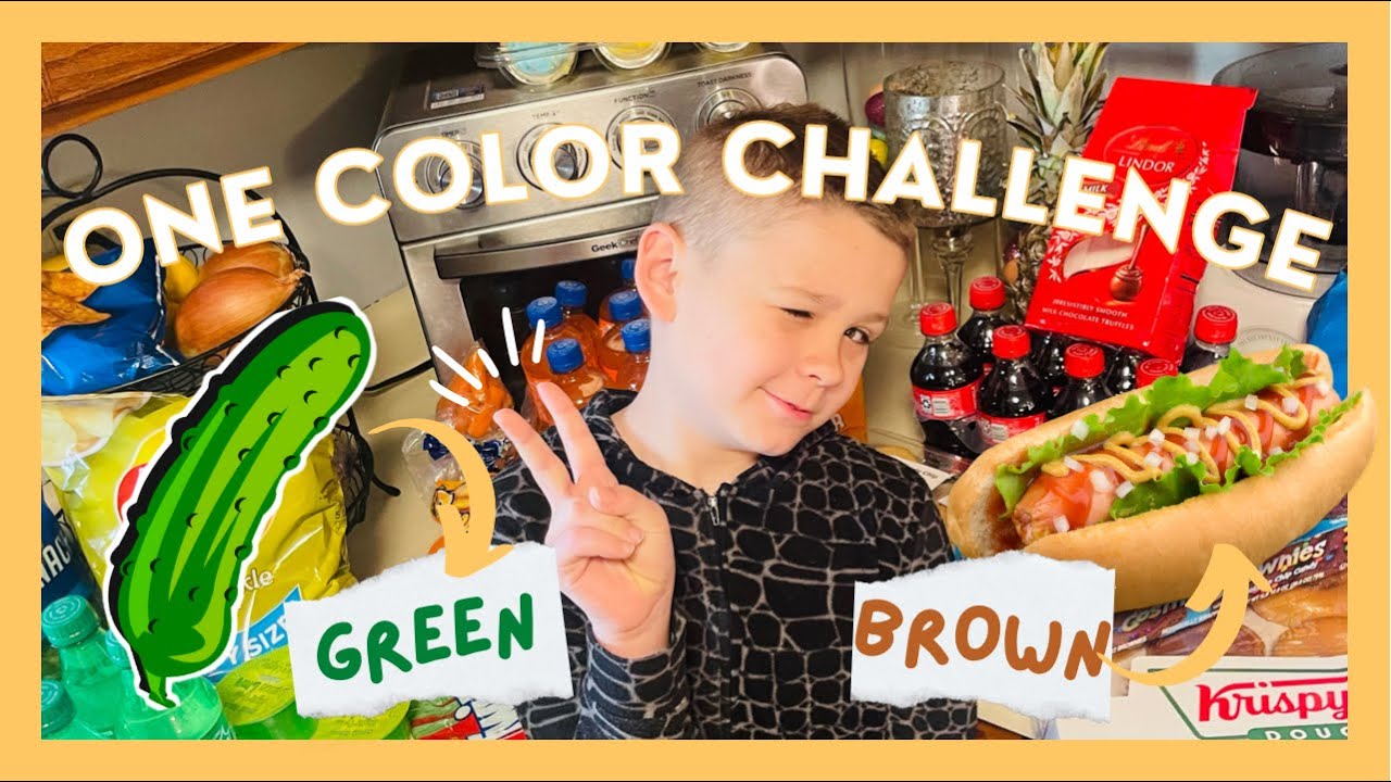 One Color Food Challenge for 24 Hours! - YouTube