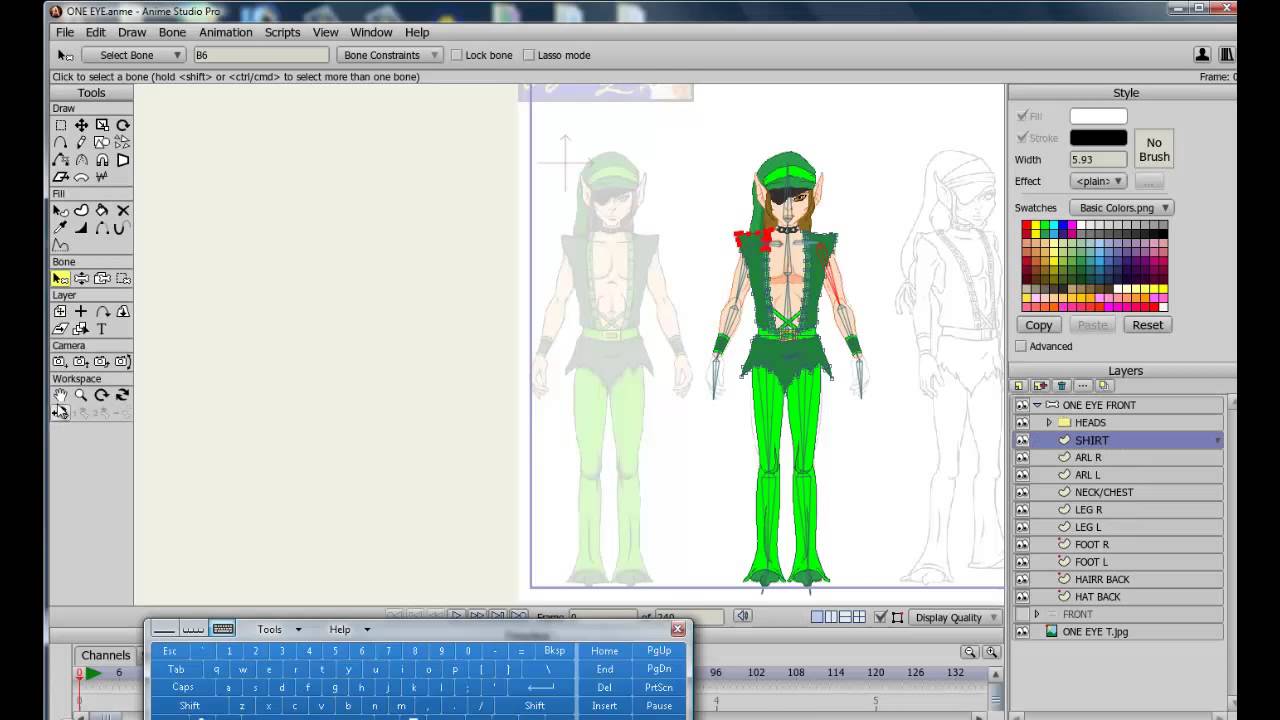 Anime Studio Tutorial- Character Set Up- The BONING p.4 - YouTube