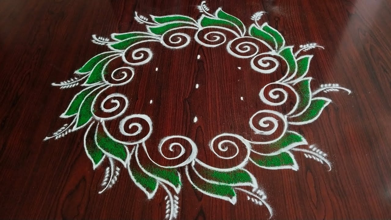 simple easy latest daily kolam (5×3) dot's.... - YouTube