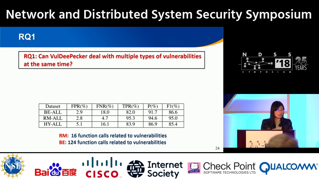 Ndss 2018 Vuldeepecker A Deep Learning Based System For