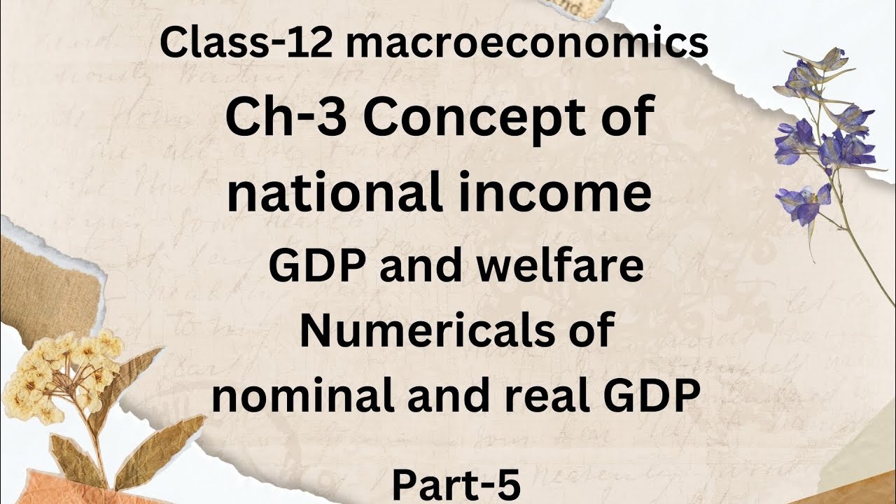 class-12|ch-3|GDP and welfare|Numericals of nominal and real GDP|# ...