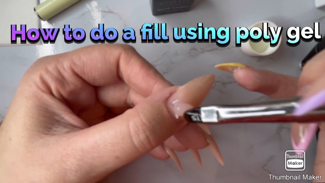 How to do a fill using poly gel - YouTube