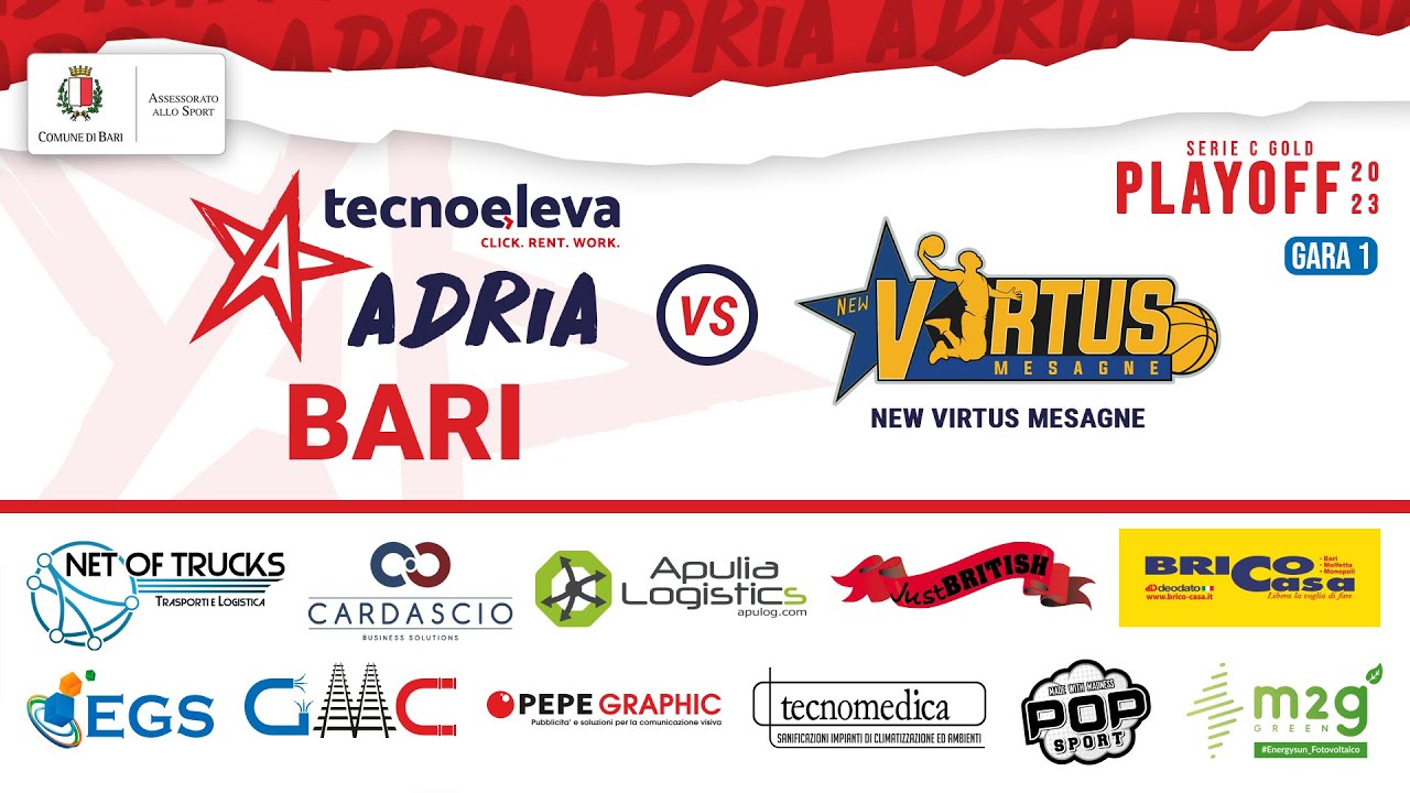 19/03/2023 - Serie C Gold - PLAYOFF Gara 1: Tecnoeleva Adria Bari vs ...