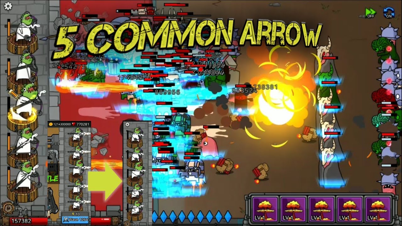 ARROW WAR - Wave 1200+ Survive With Common Arrow 🔥🔥🔥 - YouTube