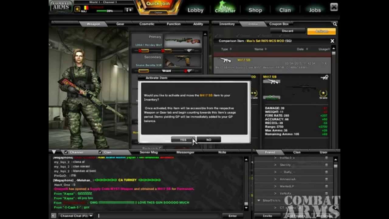 M417 SB PERMANENT l Myst Weapon l Combat Arms EU l -OreqonN - YouTube