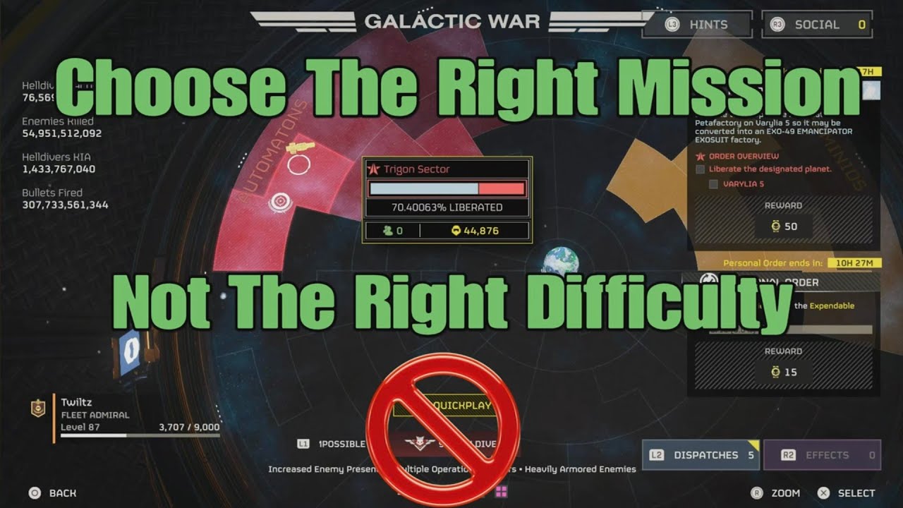 What Difficulty Should You Choose For Your Squad In Helldiver's 2 ...