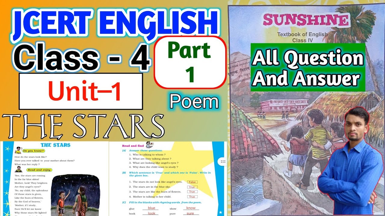 Jcert Class-4 English Unit-1 | THE STARS | Part-1 Question And Answer # ...