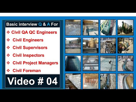 Civil QA QC interview questions and answers video 04