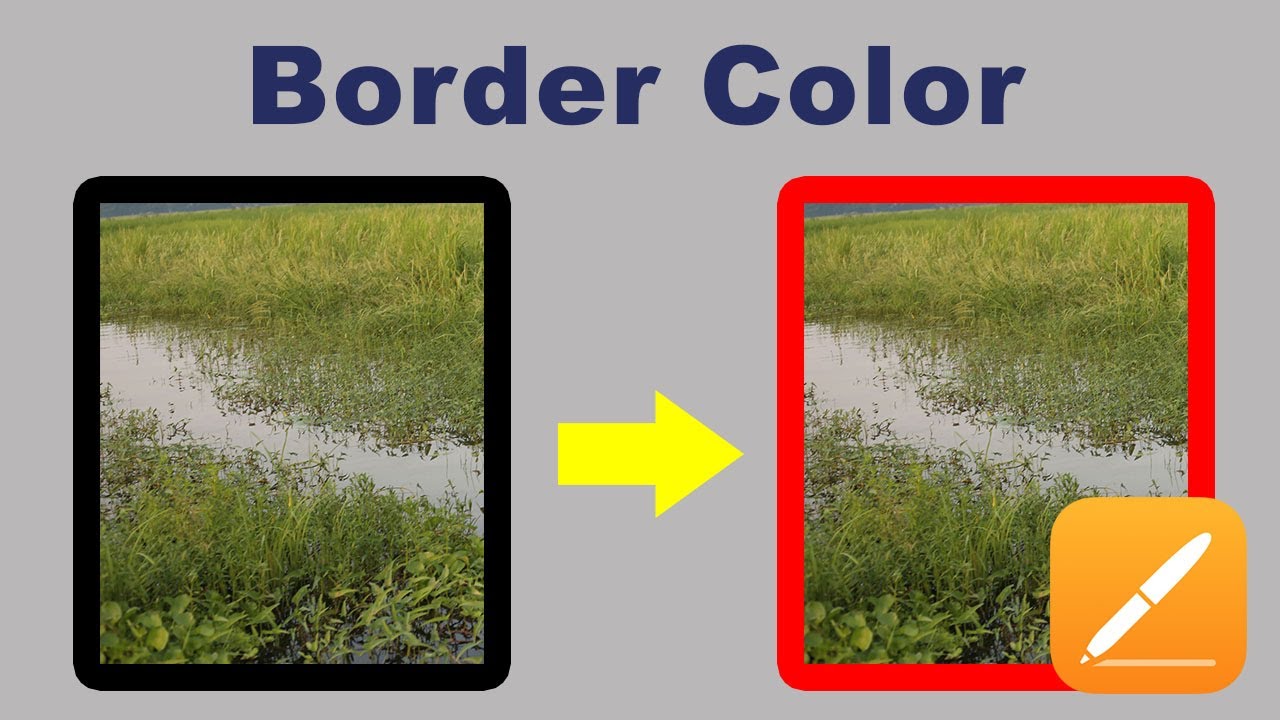 how to change image border color in apple pages for iCloud - YouTube