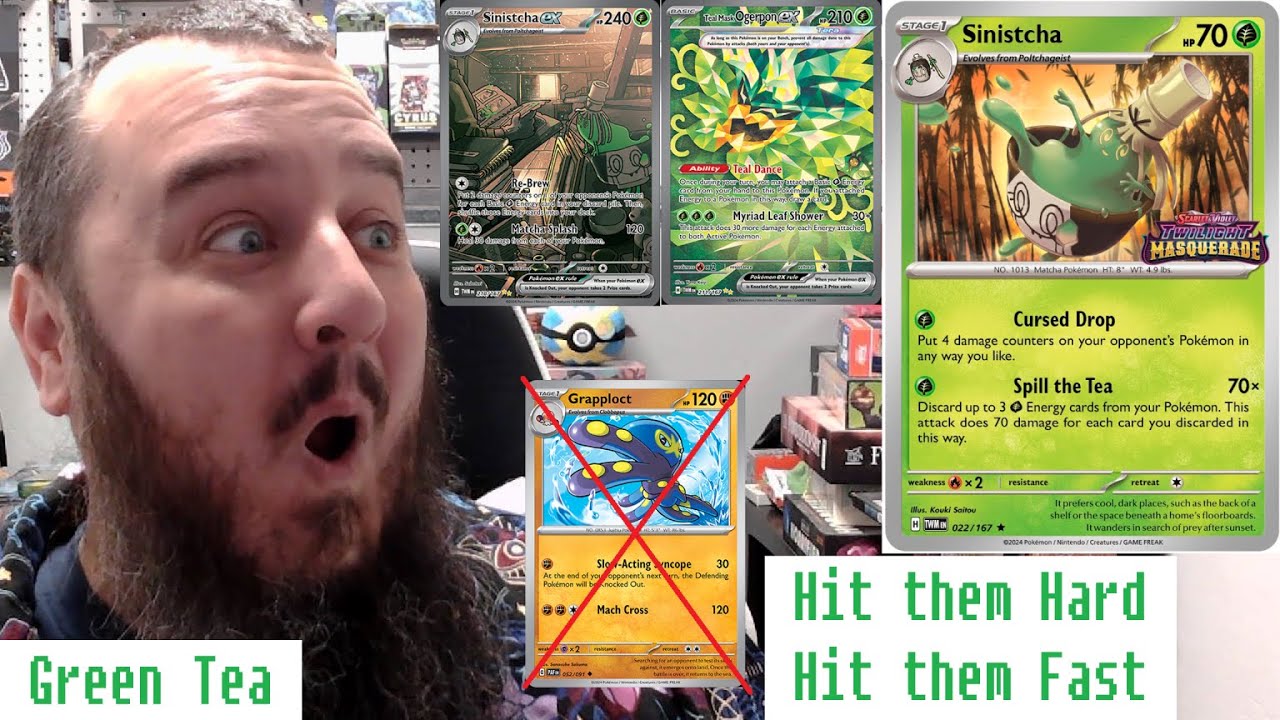 Sinistcha delivers the goods in Green Tea! - Pokemon TCG - YouTube