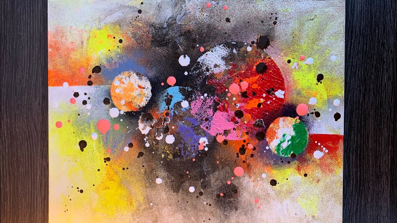 Dots & Circles Abstract Painting | Acrylics | Painting Techniques ...