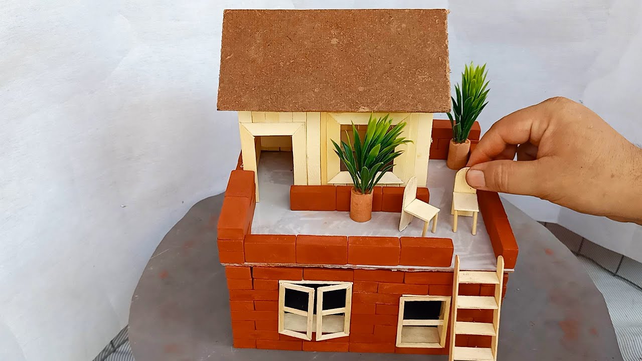 DIY Miniature house diorama - How to make small house with bricks ...