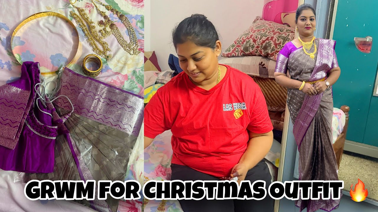 GRWM for Christmas Celebration 🎉 Priya Mageshraja - YouTube
