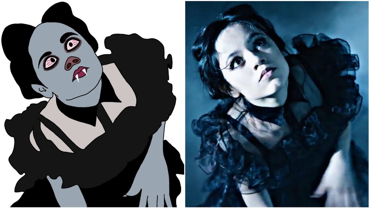 Wednesday Addams Dance Scene | Funny Drawing Meme | Jenna Ortega ...