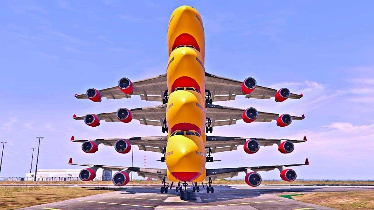 Crazy Airplane Driving #2 | First Time Test Flight of Massive 16 Engine ...