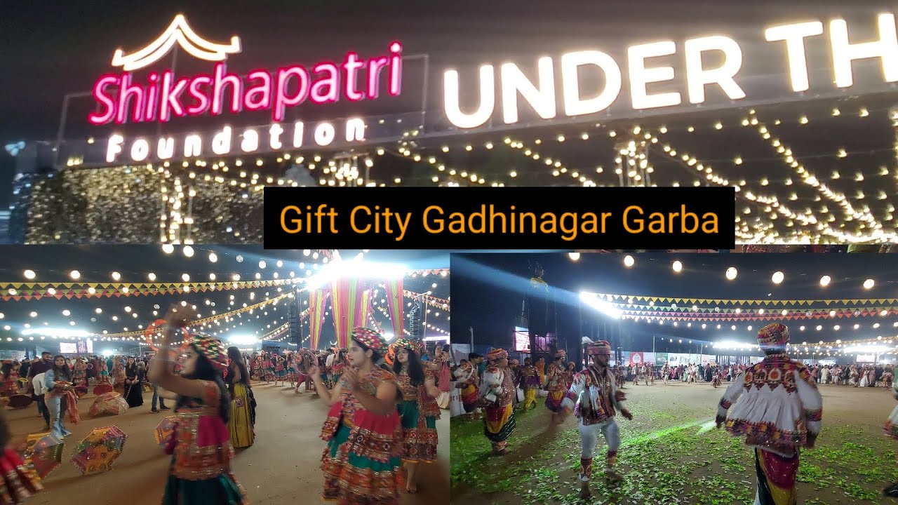 Live : Gift City Gadhinagar Garbar | Shikshapatri Group Garba 2023 ...