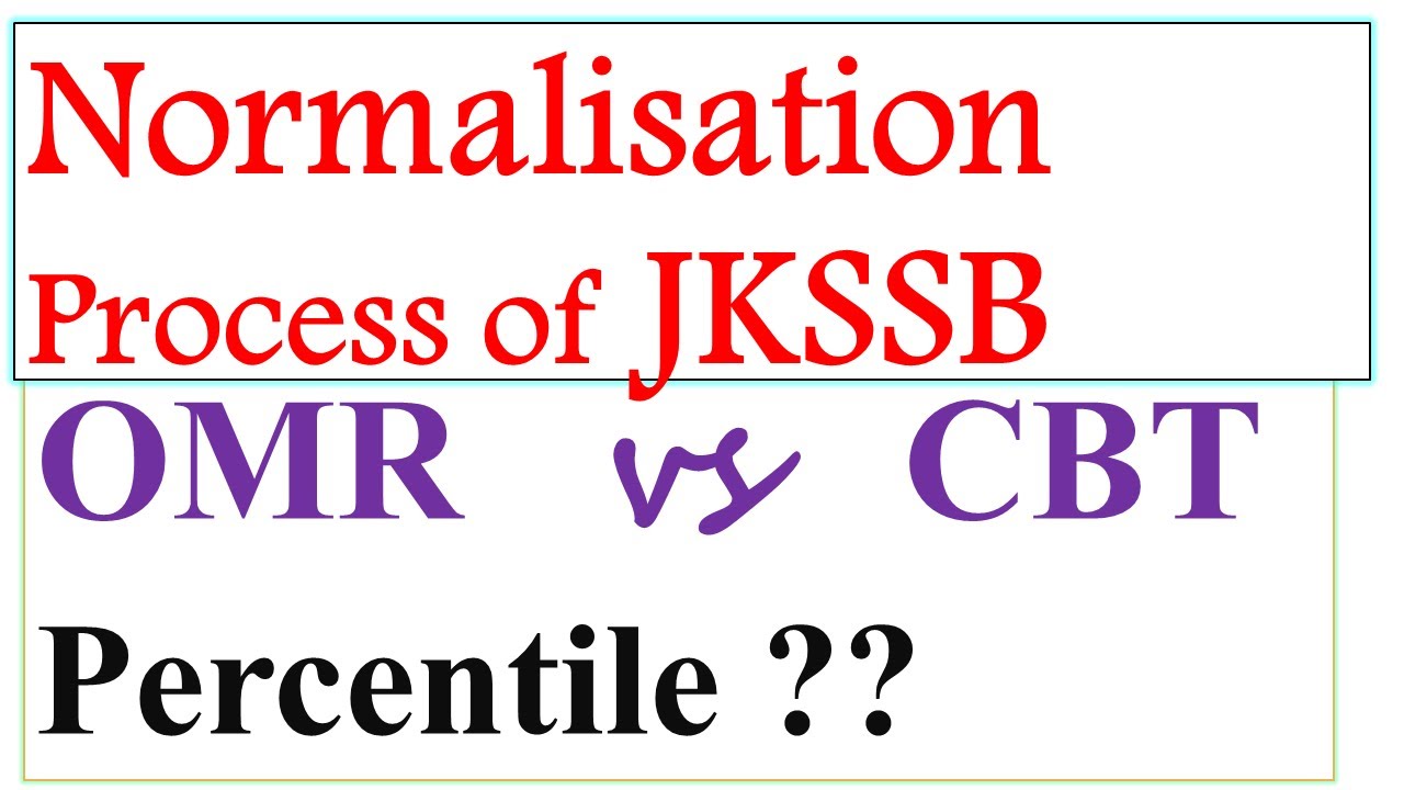 Normalization based on Percentile| CBT Exams by JKSSB| Normalization Process of JKSSB| FAA ...